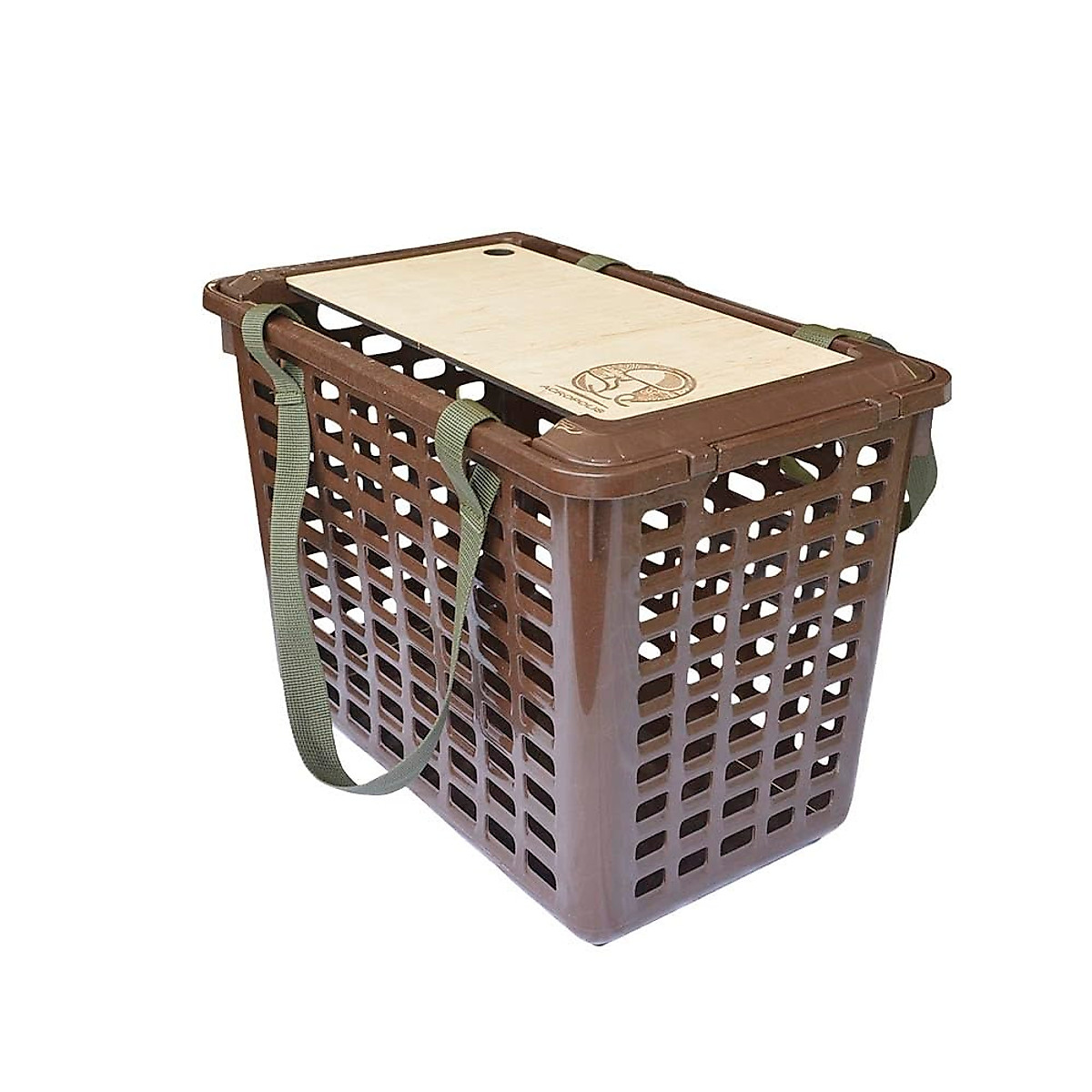 Acropolis Wicker Forage Basket - Backpack for Mushroom Picking - Mushrooms Rucksack - Foraging Backpack with Straps for Forager - Belt Forage Basket Pouch for Hiking, Camping, Hunting(RNG-3-new)