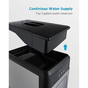 Watoor Countertop Chewable Nugget Ice Maker Auto Self-Cleaning with a Ice Scoop 44lbs Per Day