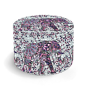 VRUPINZE 2.5 Inch Boho Grinder, Large Spice Grinder（Colorful Elephants Pattern）