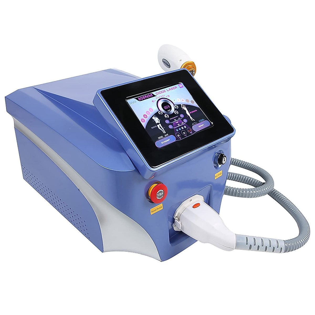 Portable 808 Diode Hair Removal Machine (3 wavelengths: 755nm/ 808nm/ 1064nm)