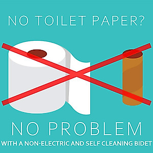 Deco Essentials Non-Electric Single Nozzle Toilet Seat Bidet for Standard 15/16"