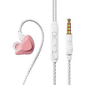 Gaweb Earphones, T03 3.5mm Wired Earbud Around Ear Noise Reduction Multifunctional HiFi Bass Headset for Office - Black