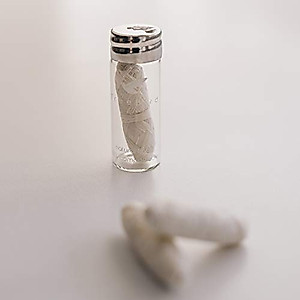 Biodegradable Dental Floss with a Refillable Glass Holder | Naturally Waxed with Candelilla Wax | 100% Compostable | 33yds/30m Natural Silk Spool | Eco-Friendly Zero Waste Oral Care | Mint Flavored