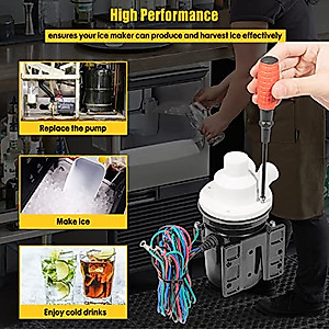 DearChan APTA92P10WD1 Water Pump Motor Assembly For Hoshizaki APTA92P10WD1 Ice Machine Equivalent, 120V 53.4W 0.4 Amp, Replace for KM500MAH, KM630MAH, KM900MAH