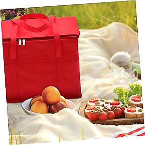 FONDOTIN 4pcs Insulation Bags Thermal Bags for Cold Food Insulated Grocery Bags Portable Insulation Bag Lunch Bags for Adults Shopping Tote Bag Insulated Food Carrier Non-Woven Fabric