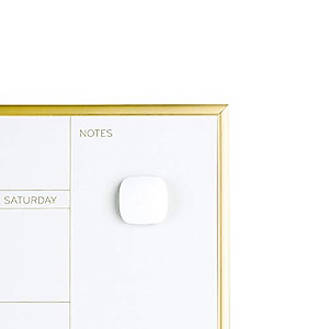 U Brands Magnetic Monthly Calendar Dry Erase Board, 16 x 20 Inches, Gold Aluminum Frame - 364U00-01