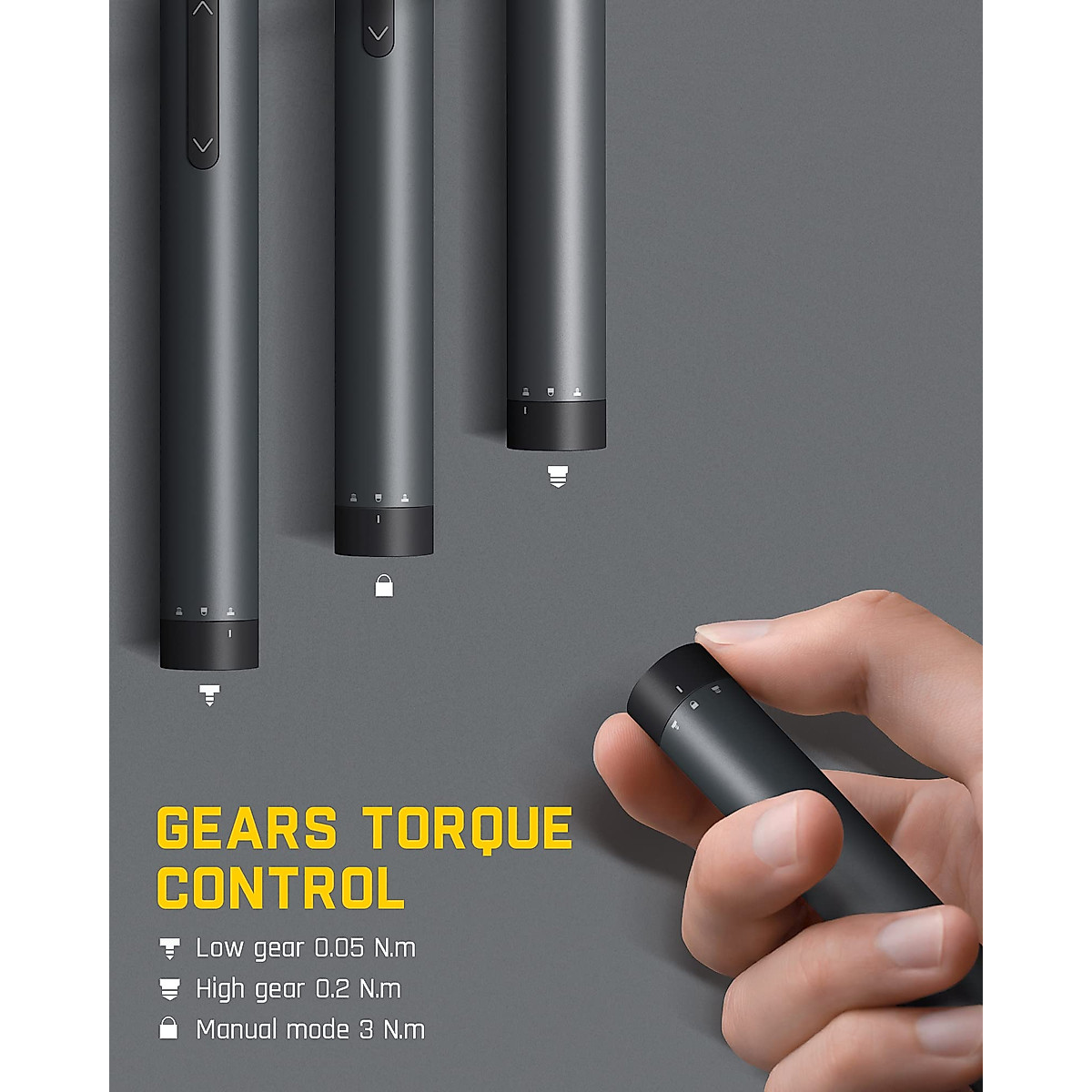 Fanttik E1 Pro 3.7V Mini Electric Screwdriver, Precision Screwdriver Set with 24 Magnetic Bits, Max. 3 N.m, Magnetic Storage, 5/32''Hex, Repair Tool Set for Phone Camera Laptop Watch