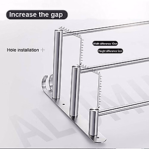 LUOFDCLDDD Towel Shelf Towel Rack Sustowel Storage Holder Smooth Rounded Corner Wall Mounted Bath Towel Rail Bar for Bathroom Kitchen/50Cm