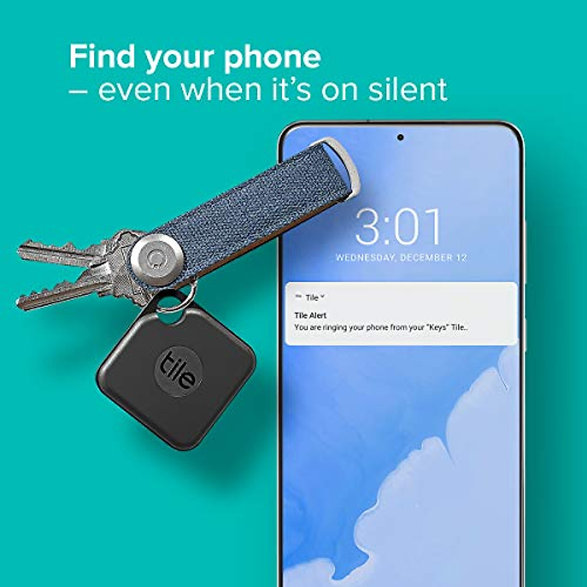 Tile Pro (2020) 1-pack - High Performance Bluetooth Tracker, Keys Finder and Item Locator for Keys, Bags, and More; 400 ft Range, Water Resistance and 1 Year Replaceable Battery
