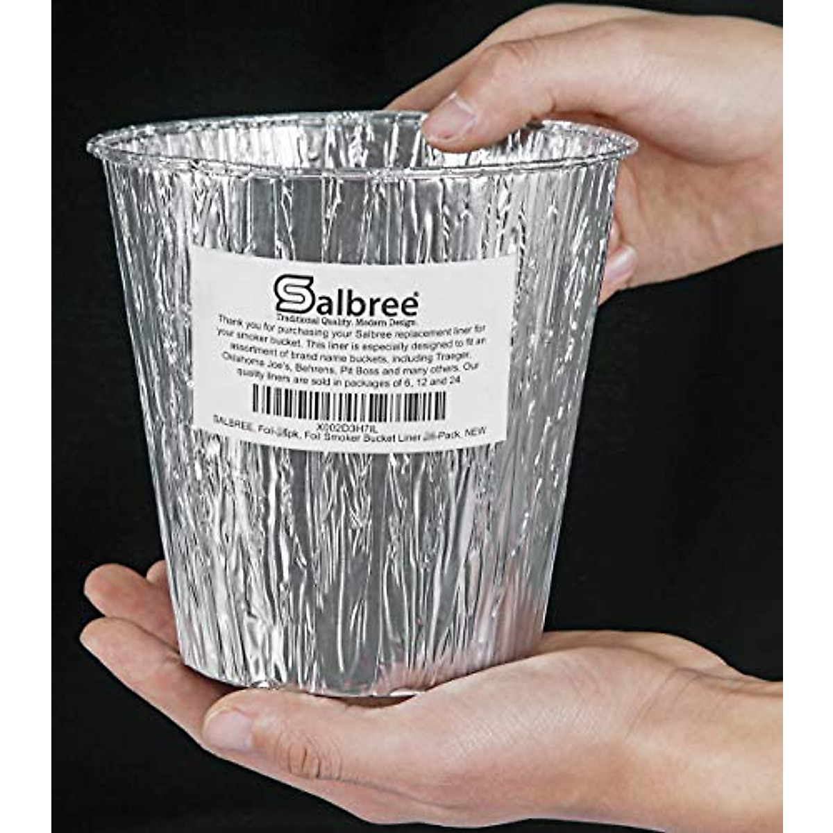 Smoker Bucket Drip Foil Liner Tray for Catching Grease, Compatible with Traeger, Oklahoma Joe, Behrens, Pitboss, Green Mountain, Pit Boss & Other Grill Bucket Accessories for Pro Pellet Oklahoma Joe's (12pk, 5.75 x 5.75 inches)