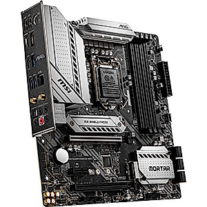 MSI MAG B460M Mortar WiFi Gaming Motherboard (mATX, 10th Gen Intel Core, LGA 1200 Socket, DDR4, CFX, Dual M.2 Slots, USB 3.2 Gen 1, 2.5G LAN, DP/HDMI, Wi-Fi 6 Pre-Certified)