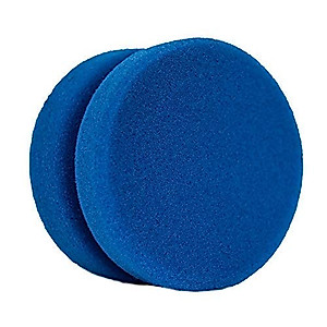 Qualrite 2 Pack Paint Sponge Applicator Complete with Mesh Hang Dry Storage Bag, Blue Circular 3 Inch