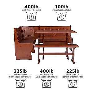 Linon Home Linon Chelsea Walnut Kitchen Nook