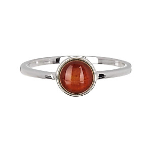 Pura Vida Silver Round Mood Ring - Brass Base with Rhodium Plating, Jewelry Accessories - Size 7