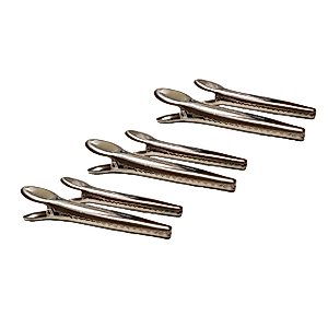 6 Alligator Clips Stainless Steel Bag Clips for Air Tight Seal Grip on Coffee Bags, Kitchen Food Storage