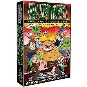 Illuminati Second Edition Game The Game of Conspiracy Family Card Dice Game For Adults and Family Ages 13+ for 2 - 6 Players Average Play Time 60 -120 Minutes From Steve Jackson Games