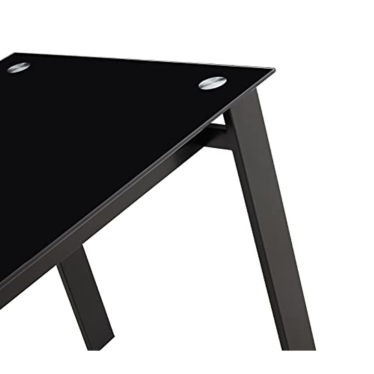 IANIYA 5-Piece Tempered Glass Dining Table Set for Kitchen Room in Transparent Table and Black Chairs (2023 New Black Set 5)