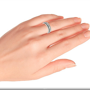 NOVICA Artisan Handmade Sterling Silver Meditation Spinner Ring with Leaf Motifs from India No Stone Band Tree [band Width 5 mm W] ' Spinning Leaves'