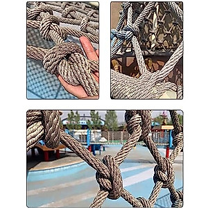 EkiDaz HXRW Rope Net Climbing Net for Kids Climbing Cargo Netting Outdoor Playing Rope Ladder Net Treehouse Net Playground Sets for Backyards (Size : 2 * 3m(6.6 * 9.9ft))