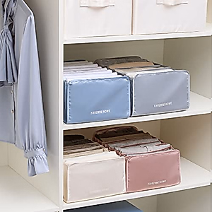 CANFOD 3-Piece Set Wardrobe Clothes Organizer for Drawers, Underwear Drawer Organizer, Closet Organizers and Storage for Folded Clothes (Sock & Underwear set (7S*2+7M*1), Morandi Pink)