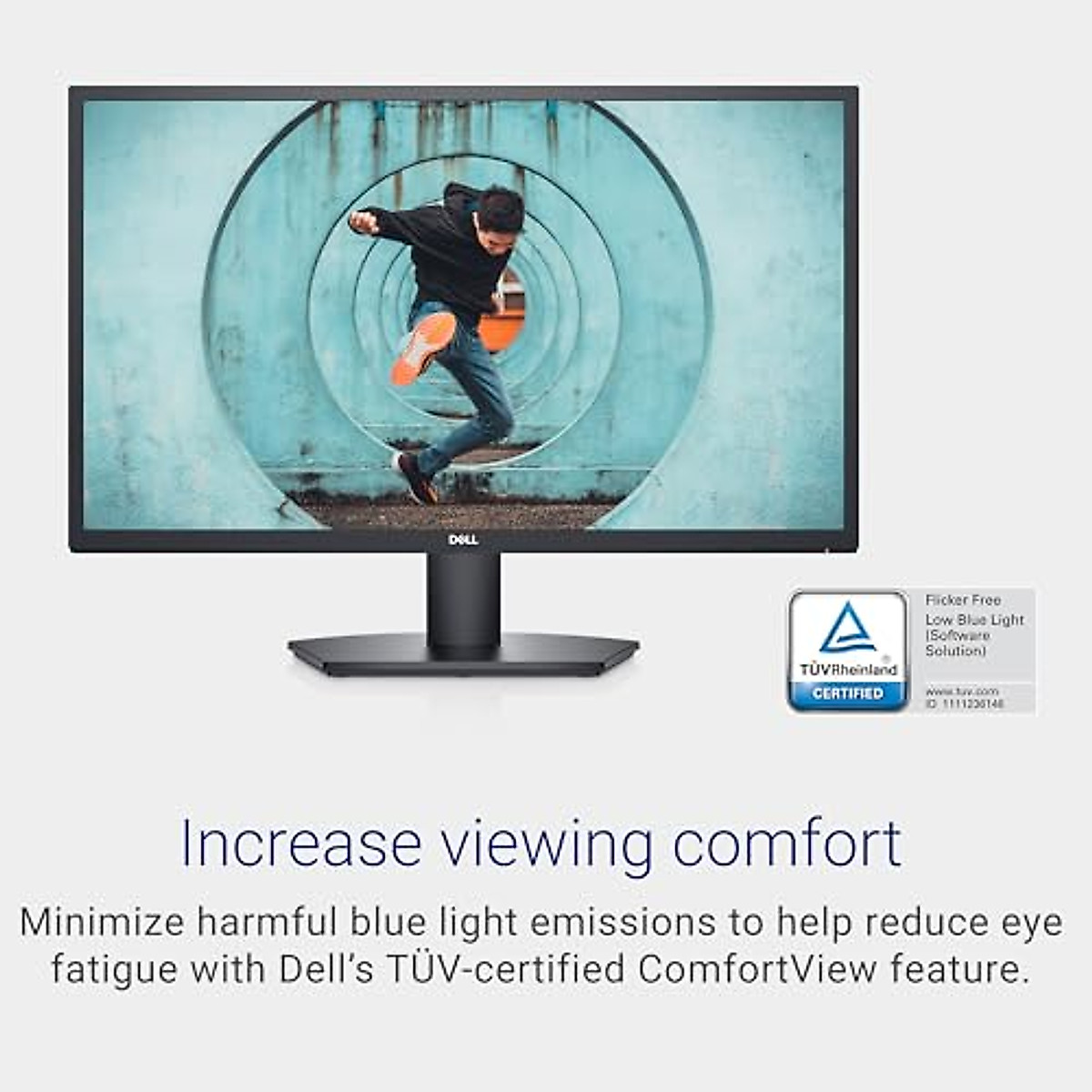 Dell SE2722H Monitor - 27-inch Full HD (1920 x 1080) 60Hz 8ms Display, HDMI/VGA Connectivity, AMD FreeSync Technology, Tilt Adjustability - Black