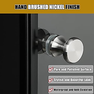 Alise Shower Glass Door Handle,Sliding Shower Doors Knob,Single Side Pull Hardware Replacement Parts,Solid SUS304 Stainless Steel Knobs,Brushed Nickel XLS200DB-LS