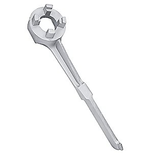 Mellbree Bung Wrench, Aluminum Gallon Drum Wrench Barrel Wrench Drum Opener Tool for Opening 10 15 20 30 50 55 Gallon Drum, Fits 2 inch and 3/4 inch Bung Caps