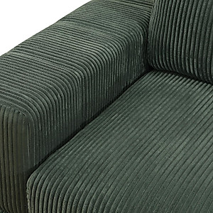 SIENWIEY Sectional Couch for Living Room Furniture Sets, Corduroy L Shape Couch Modular Sectional Sofa Modern Sofa with Ottoman for Living Room House Apartment 4 Pcs(Green)