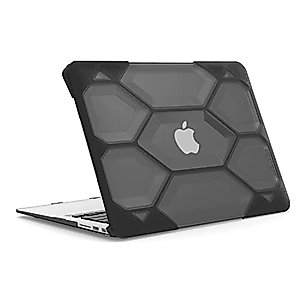 IBENZER Compatible MacBook Air 13 Inch Case A1466 A1369, Heavy Duty Protective Hard Shell Case Cover for Apple Mac Air 13 Old Version 2017 2016 2015 2014 2013 2012 2011 2010, Black, HA13CYBK