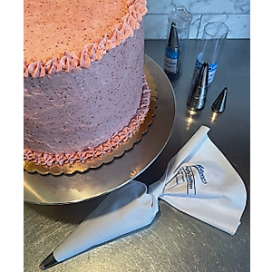 Ateco Cast Iron and Non-Slip Pad Cake Stand, 12 inch, White