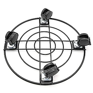 Outdoor rolling Planter Casters,Plant Caddy with Wheels Iron Large Potted Plant Stand Holder Move Around Indoor Outdoor Garden Patio Flower Pot Planter Adjustable Rolling with Locking 13" 2 pcs