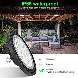 Juyace UFO LED High Bay Light 200W 28000lm 800W HID/HPS Equivalent High ...