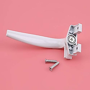 Guoshang Aluminum Alloy Window Handle Casement Locking Handle Right Left Hand Handle Replacement,White Right Handle