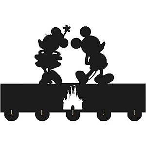 Mick Door Hooks,Disney Mickey Mouse Cartoon Animation Coat Hooks,Key Holder,Key Hanger for Wall、Entryway and Living Room ,Gift,5 Hooks Holder (a3)