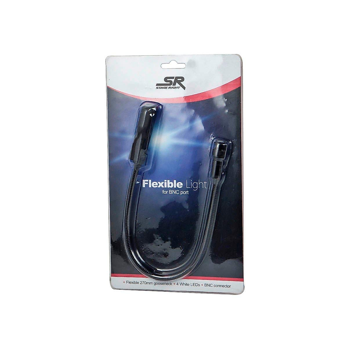 Monoprice Live Sound Mixer Light for BNC Port - Flexible, 4 LEDs, 10.6-Inch Gooseneck, 16-Inch, Black - Stage Right Series