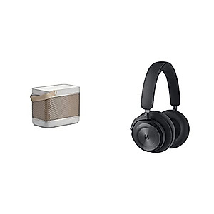 Bang & Olufsen Beolit 20 Powerful Portable Wireless Bluetooth Speaker, Grey Mist & Beoplay HX – Comfortable Wireless ANC Over-Ear Headphones - Black Anthracite