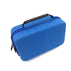 Xcivi Hard Carrying Case for Osmo Little Starter/Genius Starter Kit, Storage Organizer for OSMO iPad Base/Numbers/Words/Tangram/Sticks & Rings/Pizza Co./Coding Game/Little Genius/Math kit (Blue)