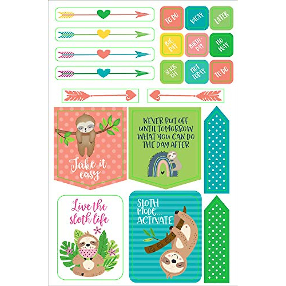 Essentials Sloth Planner Stickers (over 160 stickers!) (Essentials Planner Stickers)