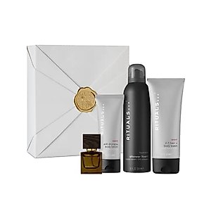 RITUALS Homme Invigorating Gift Set - Foaming Shower Gel, 2-in-1 Shampoo & Body Wash, Anti-Dryness Lotion & L'Essentiel Eau de Parfum - Medium