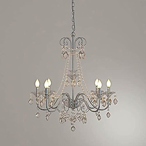 Canterbury Park Collection 6-Light Chrome Crystal Chandelier