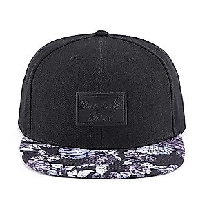 Bloomouflage Snapback Hat Floral Black Patch