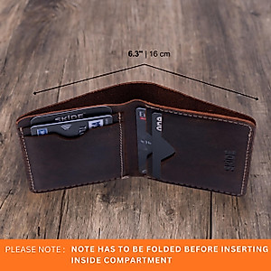 SKiDE Hunter Slim Wallet | Minimalist Wallet & Small Wallet for Men | Card holder for Men & Women | Card Holder wallet | (Brandy)
