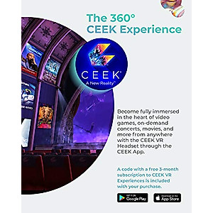 CEEK VR Headset Goggles | 3-Month CEEK VR Experiences Subscription | Gold