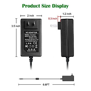 12V 3.5A Power Supply Adapter - LeTaoXing AC 100V-240V Converter DC 12V 2.5A 3A 3.5A(Max) Wall Charger 12V/3.5A for Netgear Nighthawk Router Devices R6700 R6900 R7500 C6900 C7000 (6.6FT Cord)