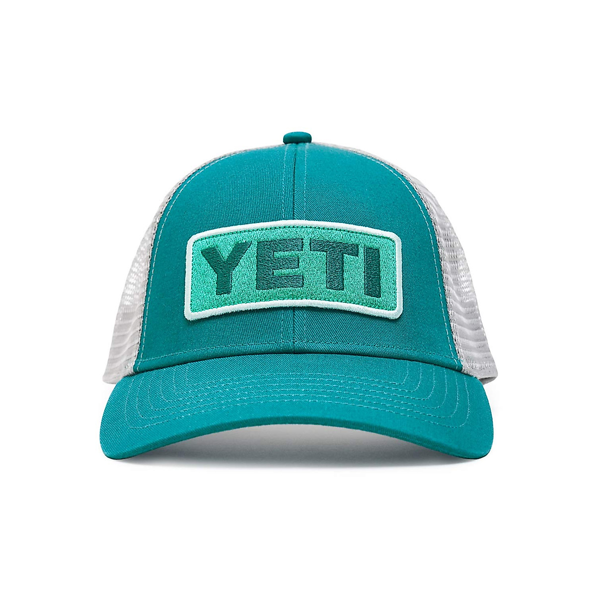 YETI Logo Badge Low Pro Hat, Navy/King Crab Orange