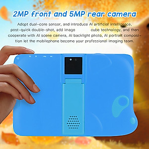 ASHATA 7 Inch Tablet Blue, 4GB RAM 128GB ROM, HD IPS Screen, Octa Core CPU, Dual Camera, WiFi, Kids Tablet with Long Battery Life and Eyes Protection (Blue)