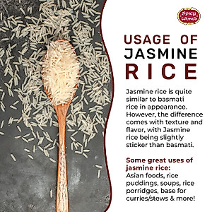 Spicy World Jasmine Rice 10 Pound Bag - Thai Hom Mali Premium Variety ~ By Spicy World