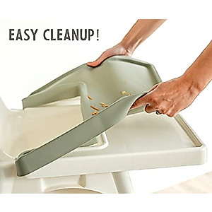 You Little Cutie Full Cover Silicone Placemat for IKEA Antilop High Chair, BPA Free, Dishwasher Safe (Artichoke Green)