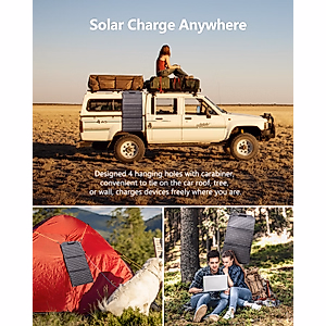 MARBERO Portable Power Station with Solar Panel Kit Solar Generator Included 110V Laptop Charger for Outdoor Home Camping Emergency RV