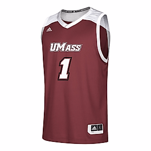 NCAA Massachusetts Minutemen Adult Men Replica Basketball Jersey Medium,Maroon